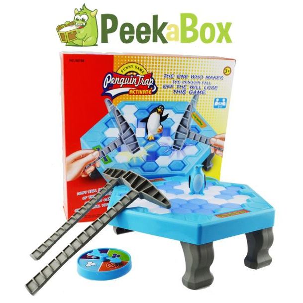 [Peek A Box Penguin Trap Funny Game Activate Ice Breaking Saving ...