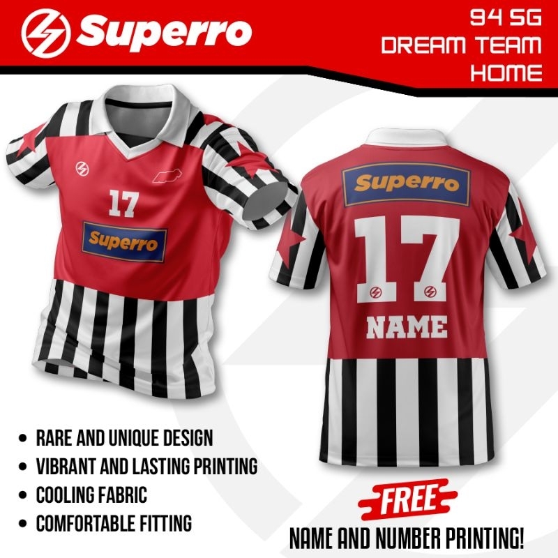 Superro 94 Dream Team Jersey (Home and Away) | Shopee Singapore