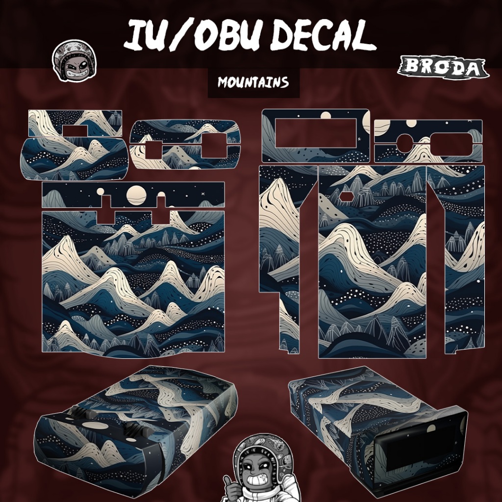Motorbike Slim IU OBU Sticker Waterproof "Mountains" | Shopee Singapore