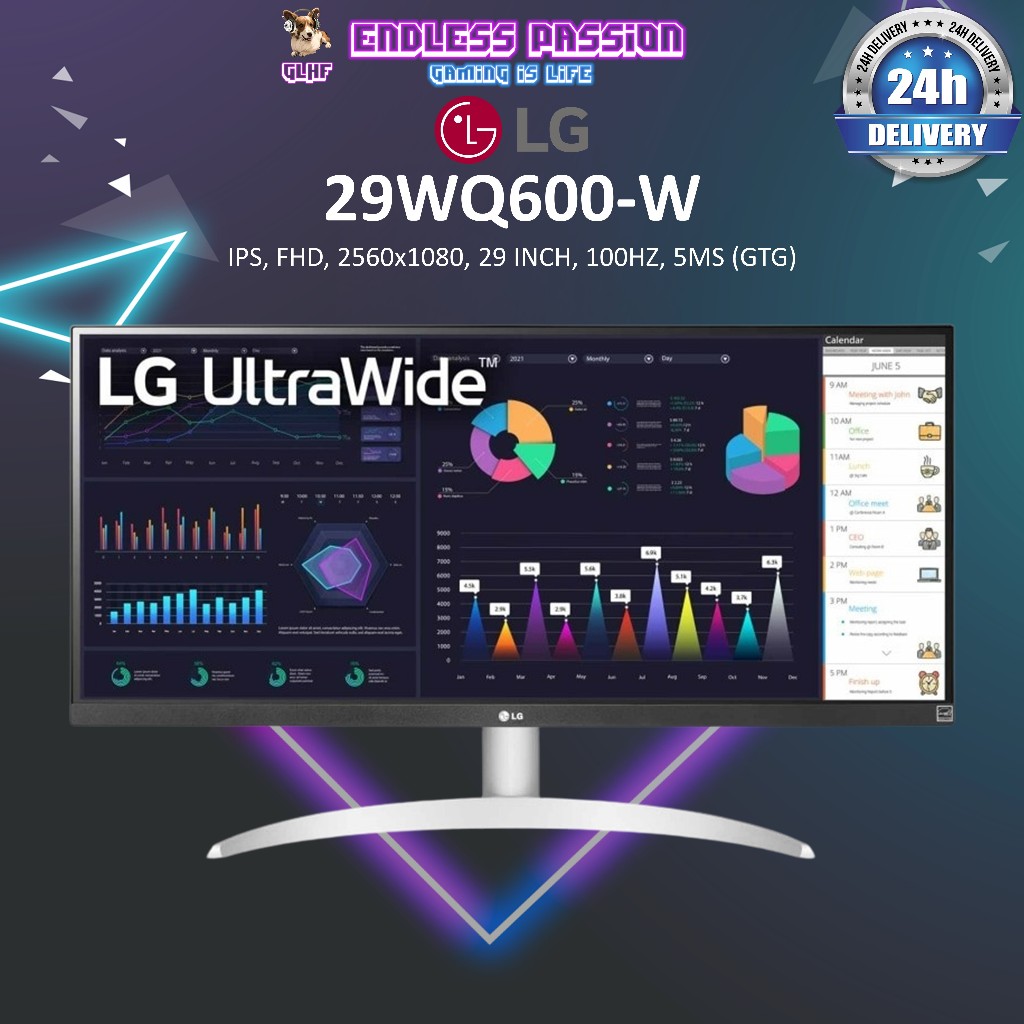 LG 29WQ600-W — 29" Ultra Wide FHD IPS Display Gaming Monitor | Shopee ...