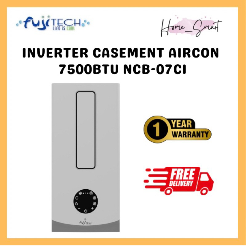 Fujitech NCB-07CI - 7500BTU Inverter Casement Aircon - FREE ...