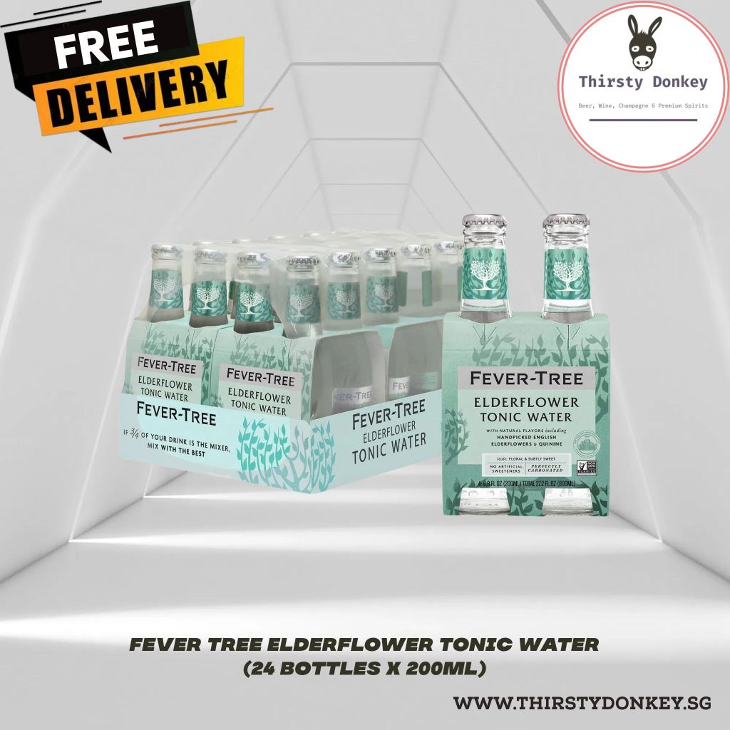 Fever Tree Elderflower Tonic Water - 200ml x 24 bottles (BBD: 07/2025 ...