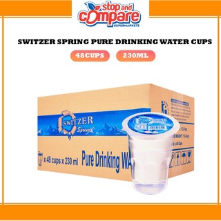 Switzer Spring Pure Drinking Water Cups (230ml x 48 Cups) - Stop and Compare Supermarket ...