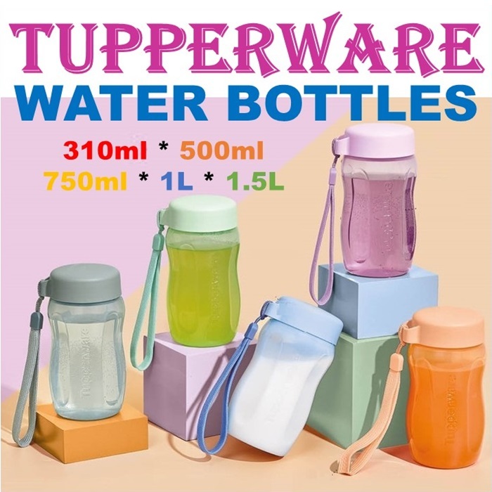Tupperware 500ml Flip Top Water Bottle with Strap | Shopee Singapore