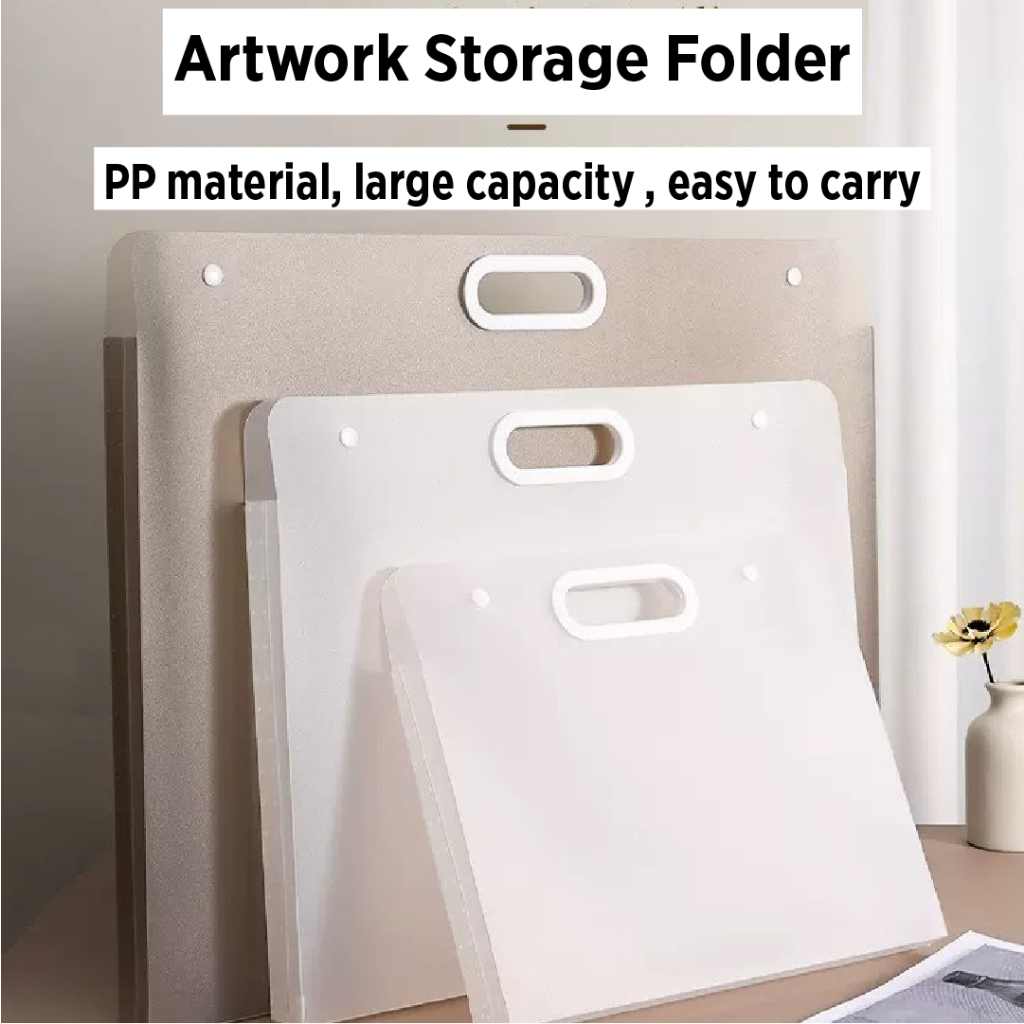 4K Artwork Storage Folder Art Work Storage Bag Sketch Paper Storage Bag ...