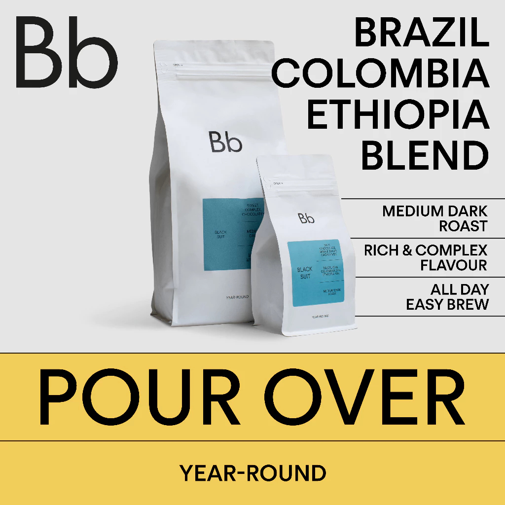 BEAN BROTHERS Pour Over Blend Black Suit Medium Dark Roast Arabica ...
