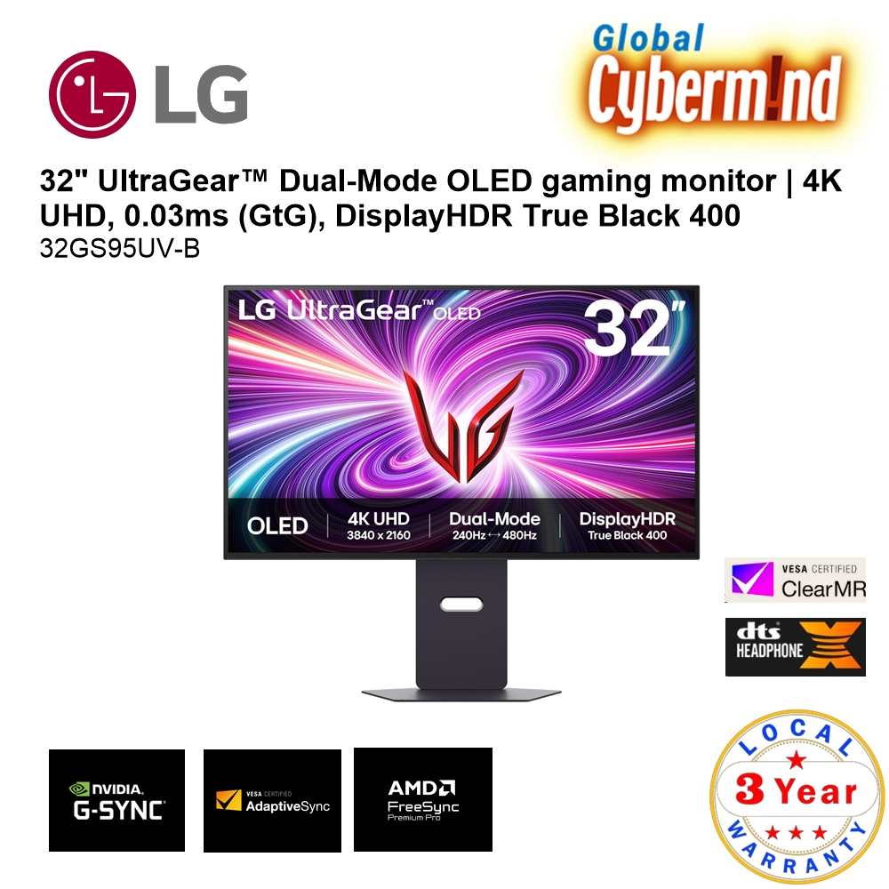 LG ULTRAGEAR GAMING 32GS95UV(32GS95UV-B) 32" UltraGear™ Dual-Mode OLED ...