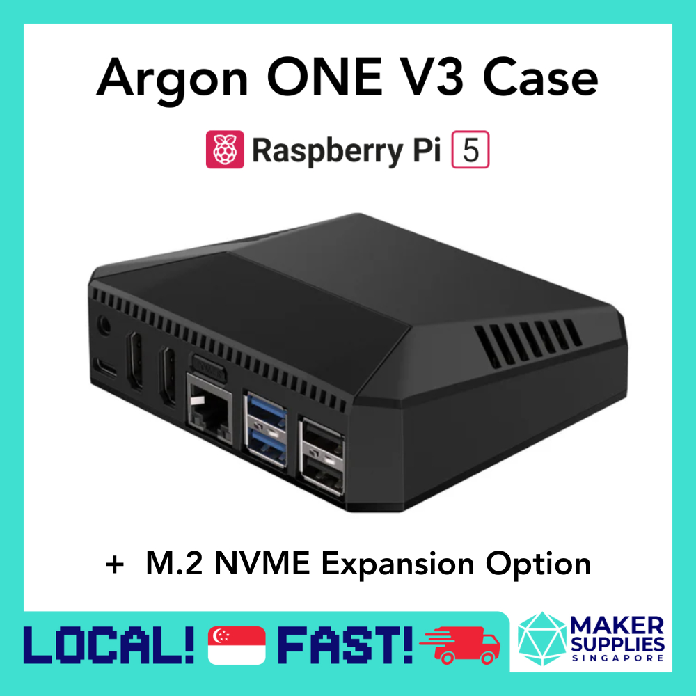 Argon ONE V3 Case + M.2 NVME Expansion for Raspberry Pi 5 Active ...