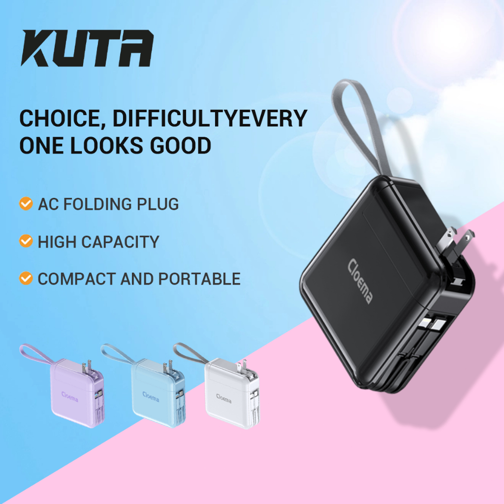 22.5W 15000mAh Fast Charging Powerbank With Cables Detachable Plug 3 in ...