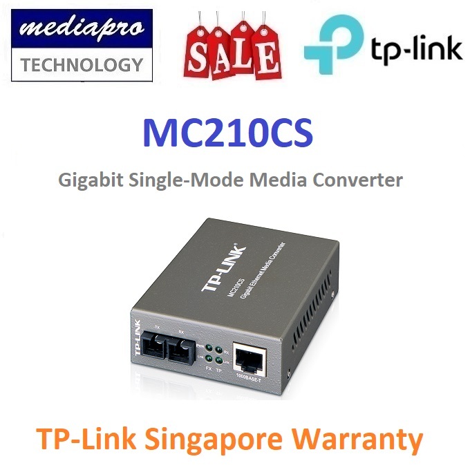 TP-LINK MC210CS Gigabit Single-Mode Media Converter - 5 Year Local TP ...