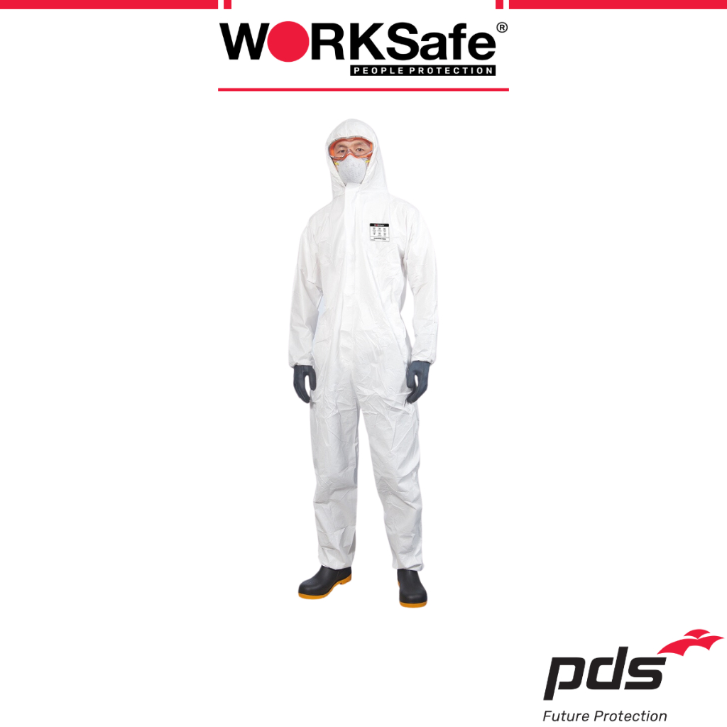 WORKSafe Chempro 1800 Disposable Coverall Chemical Resistant Hooded ...