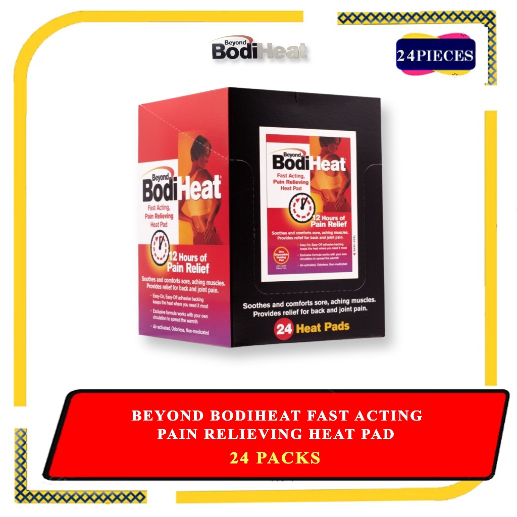 BEYOND BODIHEAT Fast Acting Pain Relieving Heat Pad (24 Packs) | Shopee ...