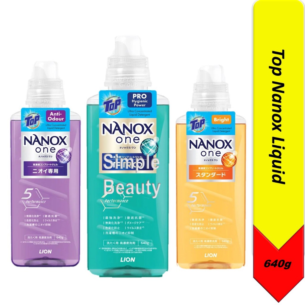 TOP NANOX One Ultra Concentrated Liquid Detergent, 640g | Shopee Singapore