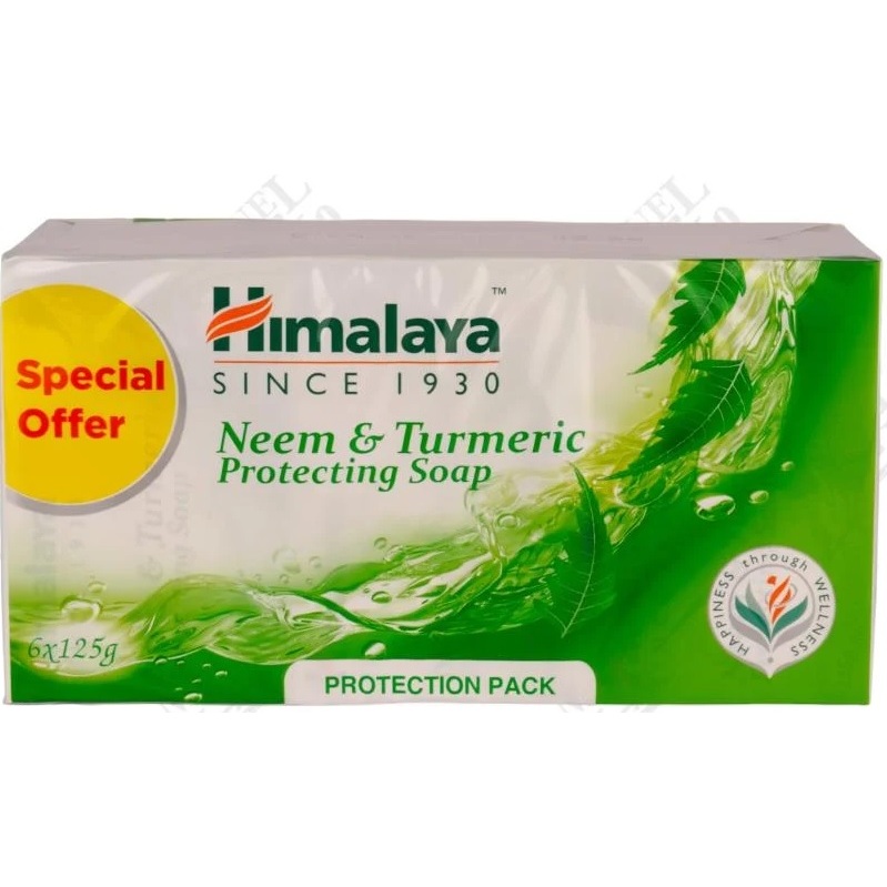 HIMALAYA NEEM & TURMERIC SOAP Cleanses and purifies skin 6 X125 GM ...