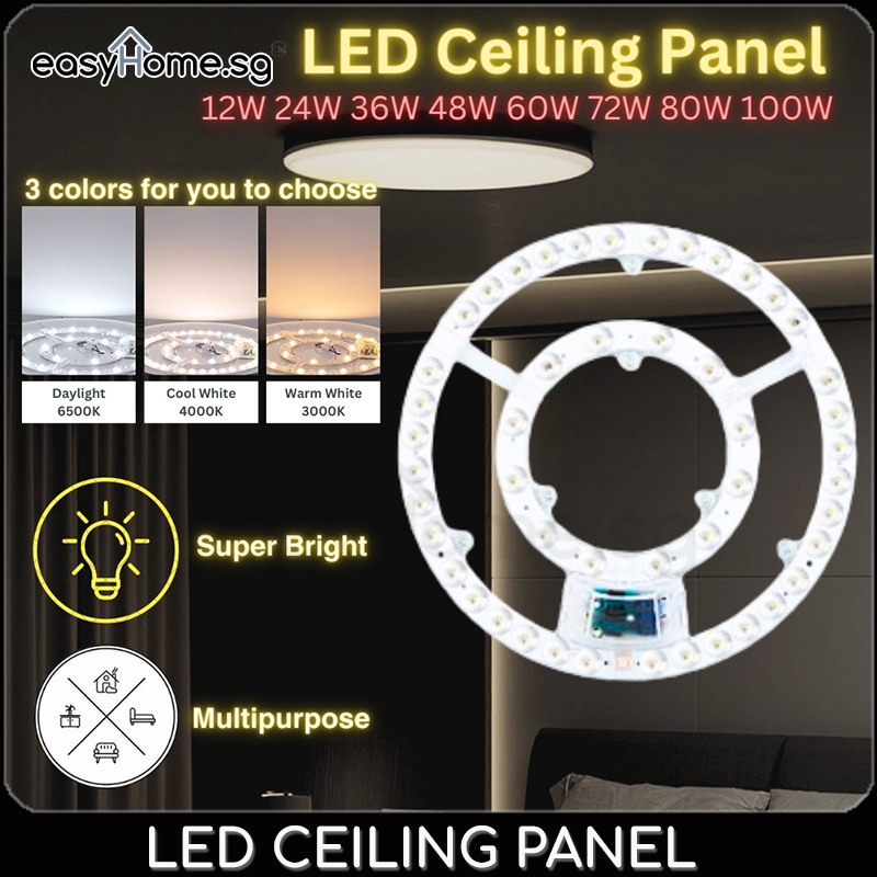 Easyhome.sg 3 Color LED Ceiling Light Replacement Magnetic Modular ...