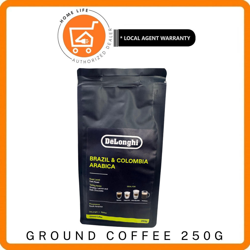 Delonghi Brazil & Colombia Arabica Ground Coffee, Coffee Powder 250g ...