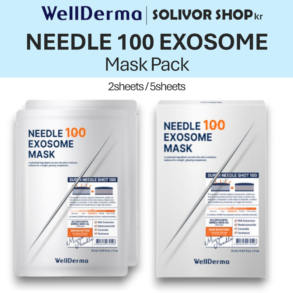 [WELDERMA] NEEDLE 100 EXOSOME MASK PACK (2 Sheets / 5 Sheets) / Premium ...
