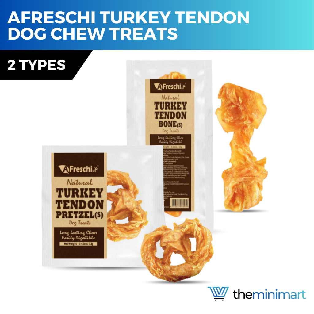 Afreschi/Singapaw Turkey Beef Tendon Dog Chew Treats Small - Healthy ...
