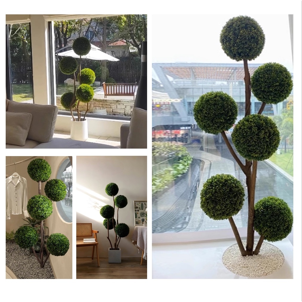 [SG SELLER]Topiary Boxwood Artificial Plant-Elevate Your Space with our ...