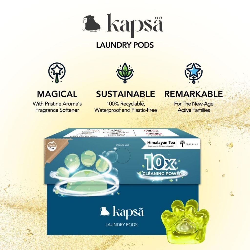 Kapsa 10 in 1 Laundry Capsule - 30 Laundry Pod with Himalayan Tea ...