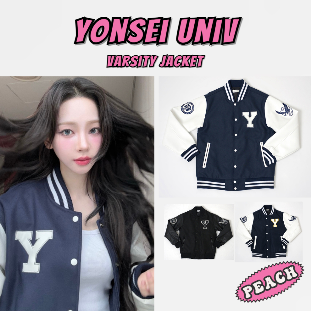 YONSEI University Official Varsity jacket Aespa Karina Pick | Shopee Singapore