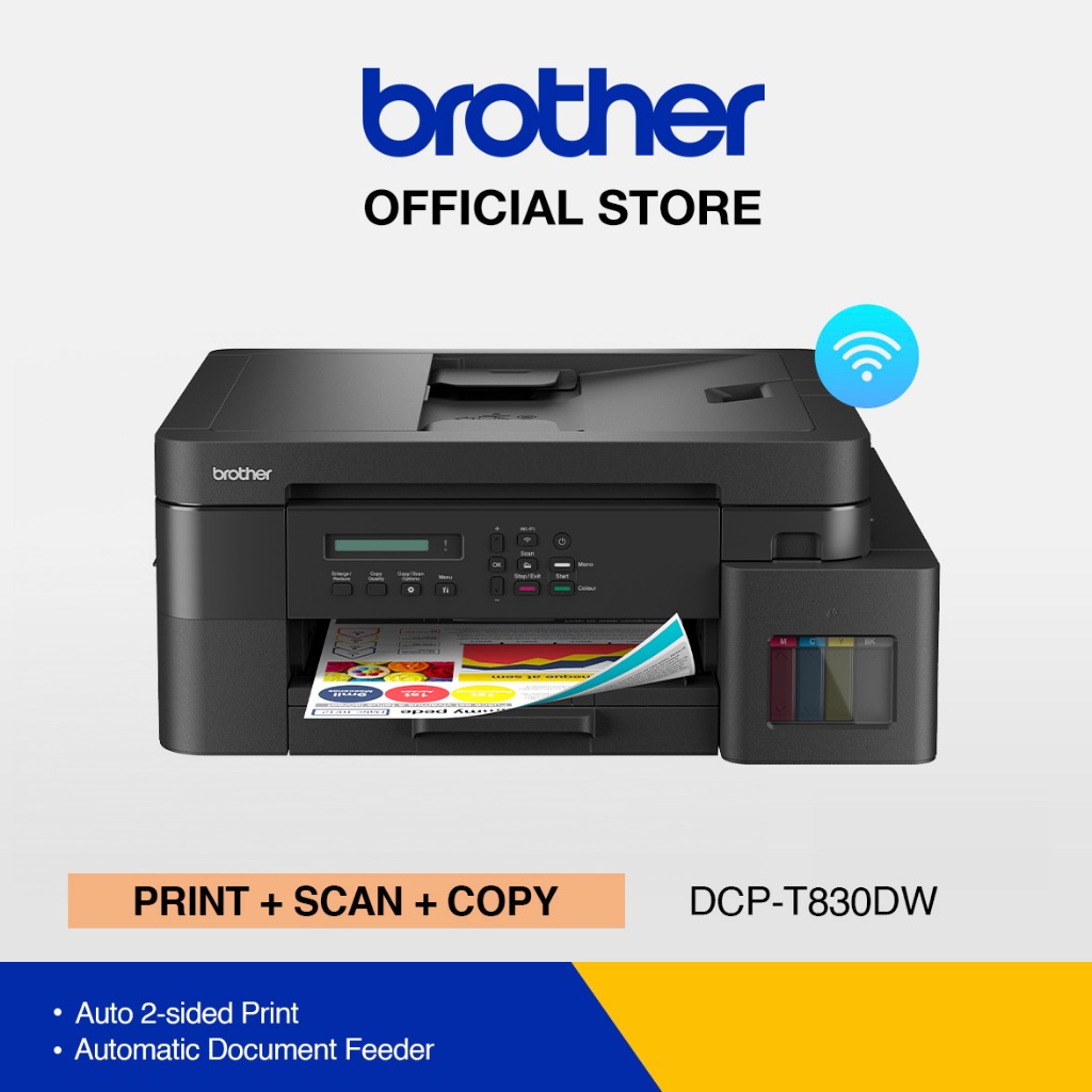 Brother DCP-T830W A4 3-in-1 Wireless Colour Ink Tank Printer | Refill ...