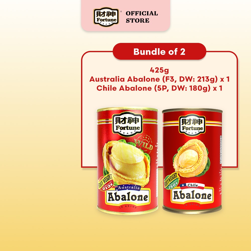 Auspicious Treasures 龙凤呈祥 - Fortune Australia Abalone 425g (3P, DW:213g) x 1 + Chile Abalone ...