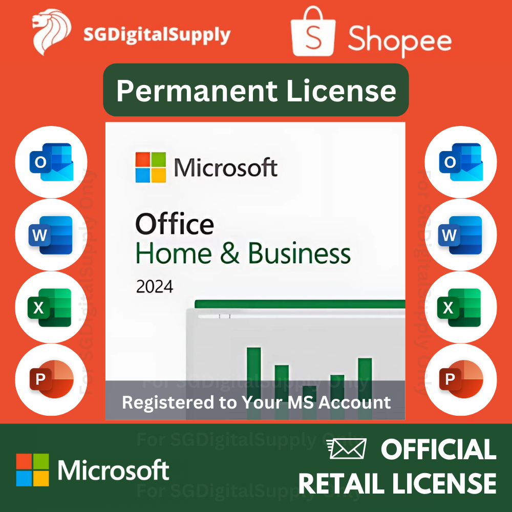 Microsoft Office Home & Business 2024 / 2021 | Retail License | One ...