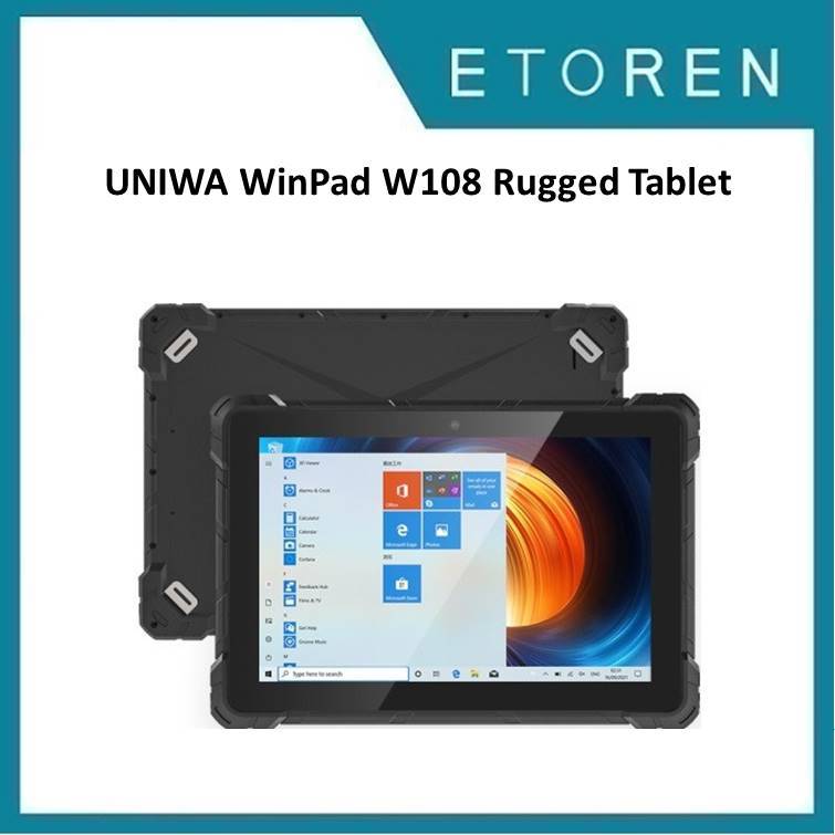 UNIWA WinPad W108 Rugged Tablet 10.1 inch Wifi 128GB Black (8GB RAM ...