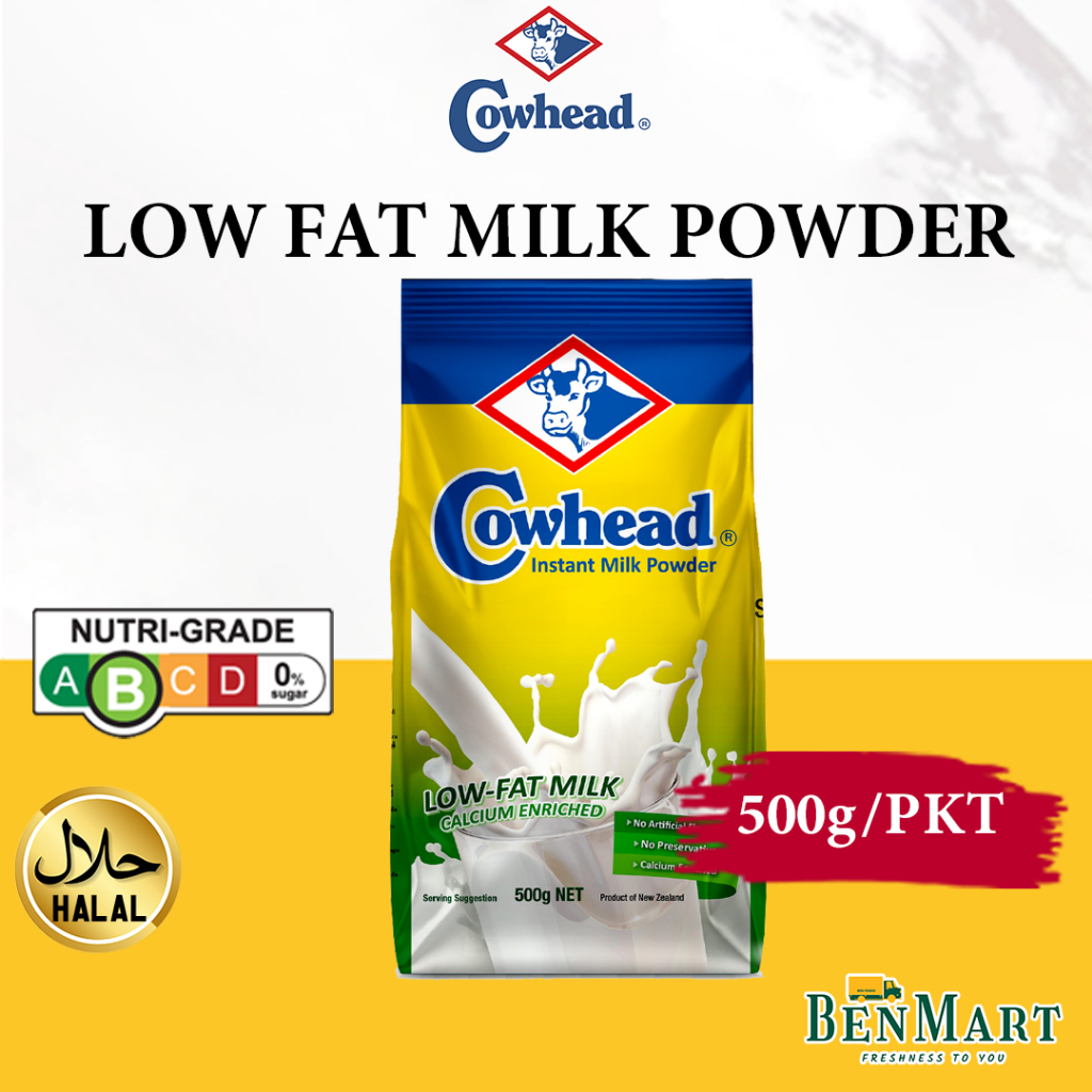[BenMart Dry] Cowhead Low Fat Milk Powder 500g - Halal - New Zealand ...