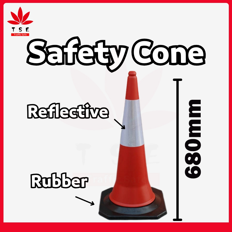 【TS】1pcs 680MM (26") SAFETY CONE TRAFFIC PVC CONE / KON KESELAMATAN ...