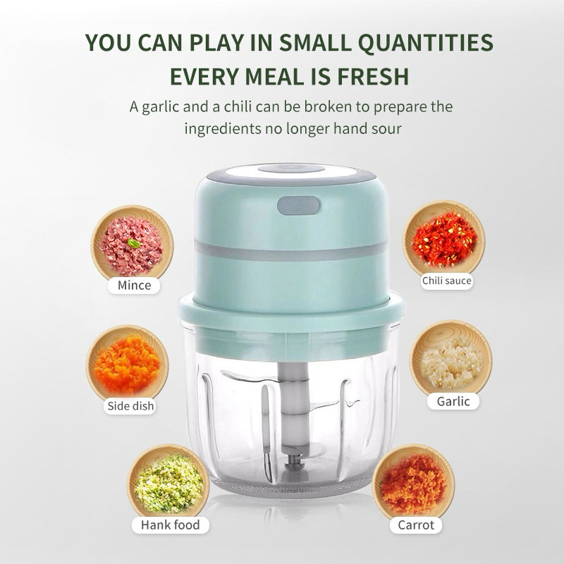 Electric Food Chopper / USB Garlic Chopper / Kitchen Blender Mixer ...
