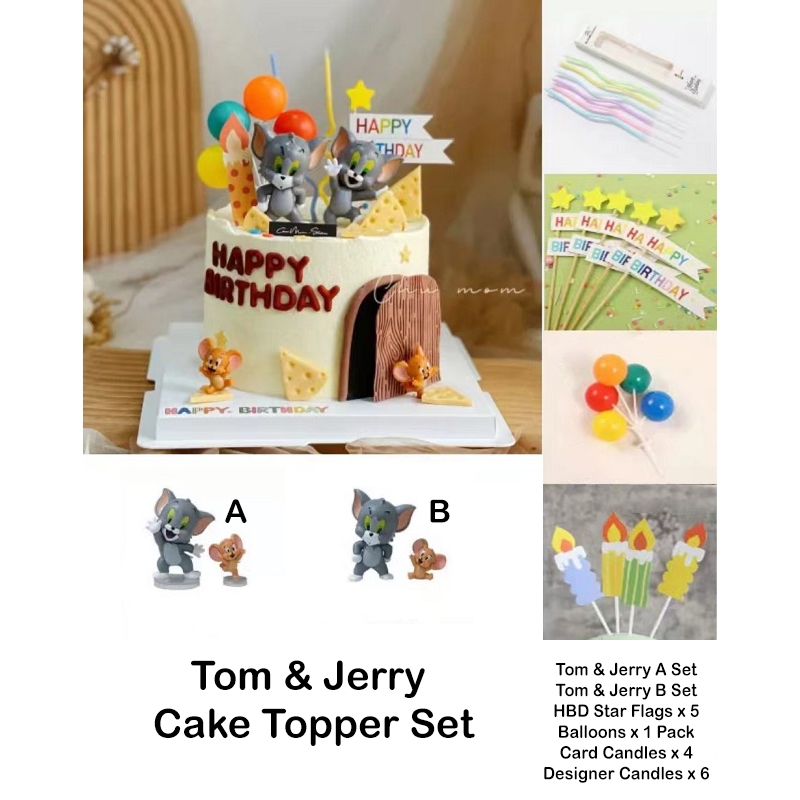 Tom & Jerry Cake Topper Set | Shopee Singapore