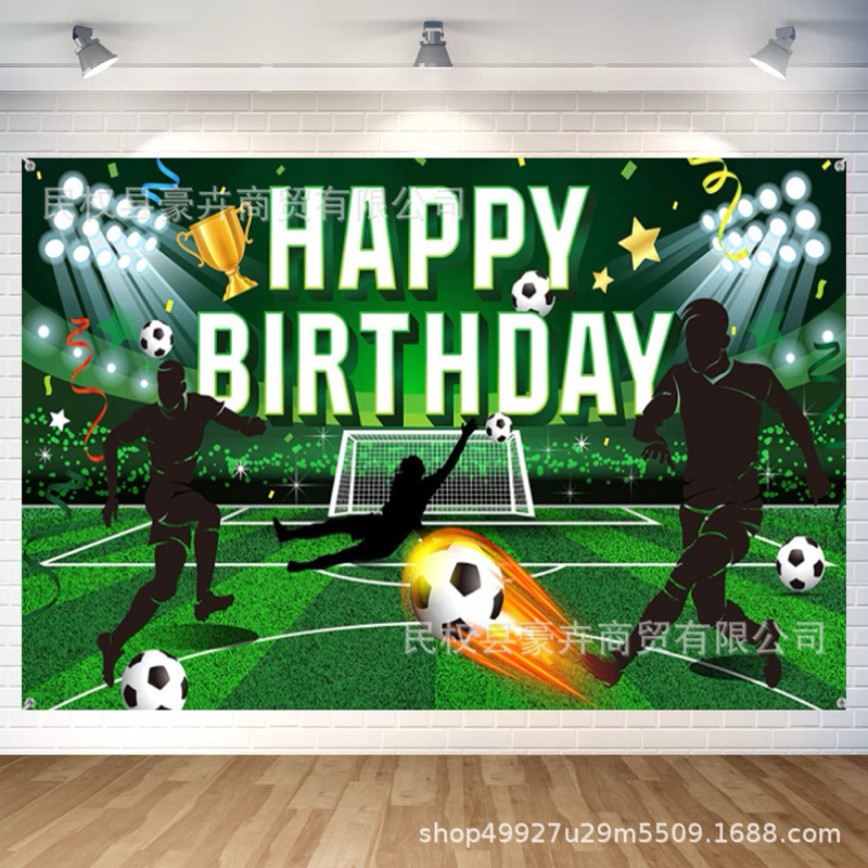 Football birthday backdrop / background / party decorations - Man U ...