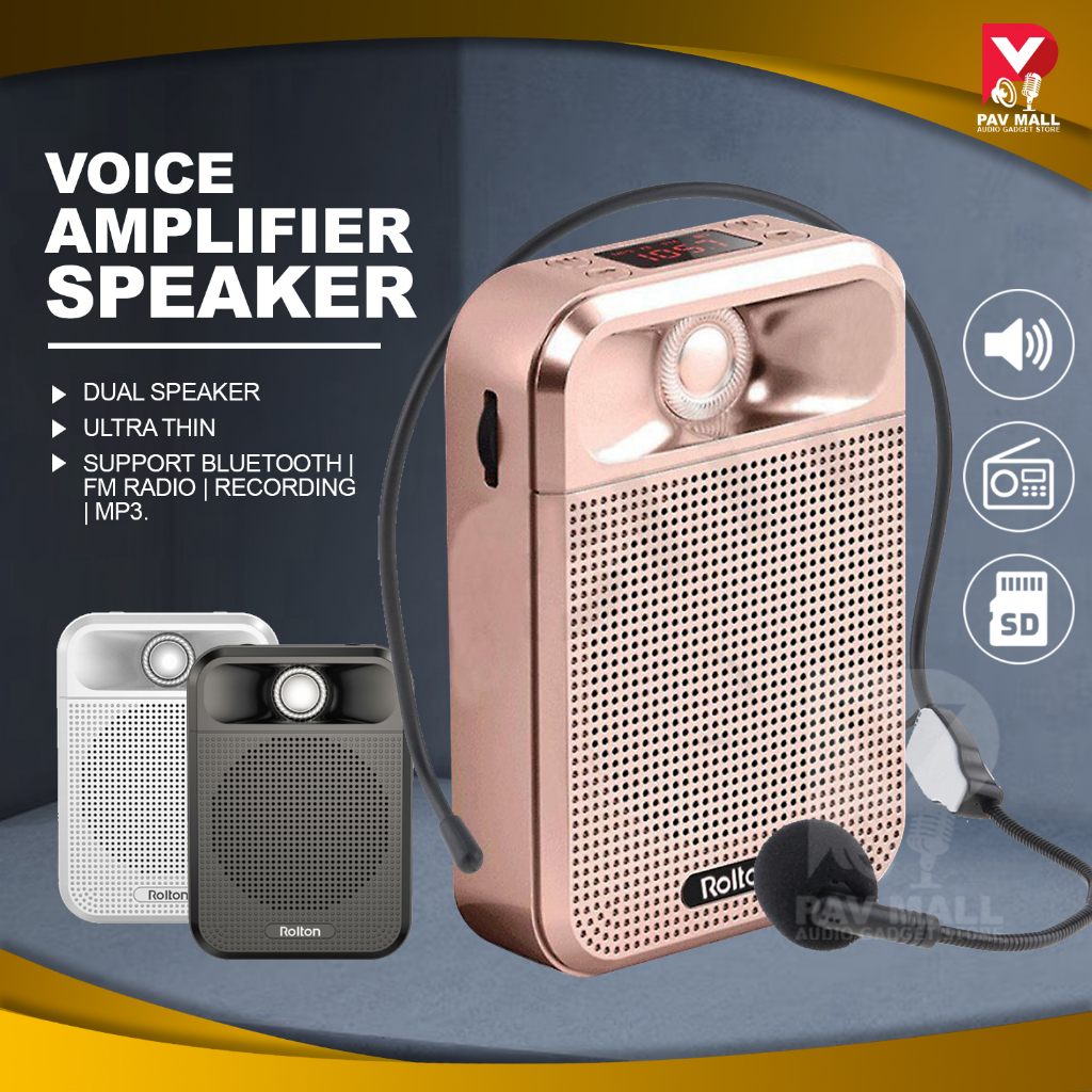 Rolton K700 Portable Microphone for Teacher | Voice Amplifier Wired ...