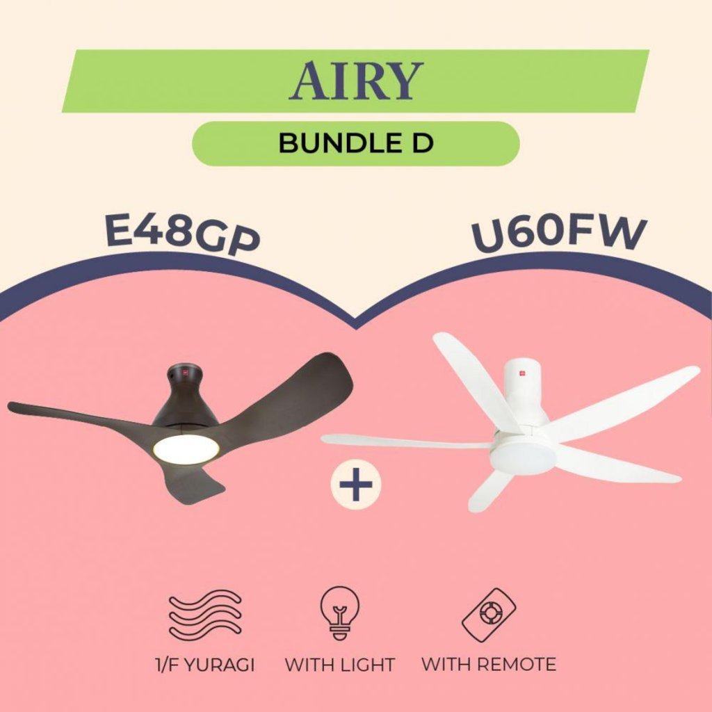 SUPER BEST DEAL !!! KDK AIRY Bundle D Package DC motor Ceiling Fan ...
