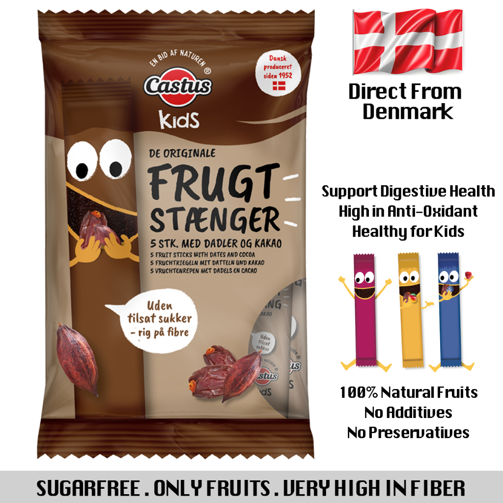 Castus Fruits Bar Cocoa (5x20g) SUGARFREE (DENMARK) | Shopee Singapore