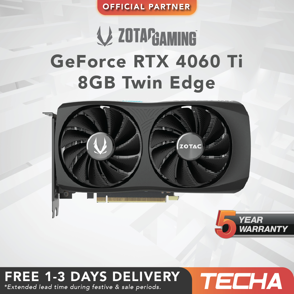 [FAST SHIP] ZOTAC GAMING GeForce RTX 4060 Ti 8GB Twin Edge | GDDR6 ...