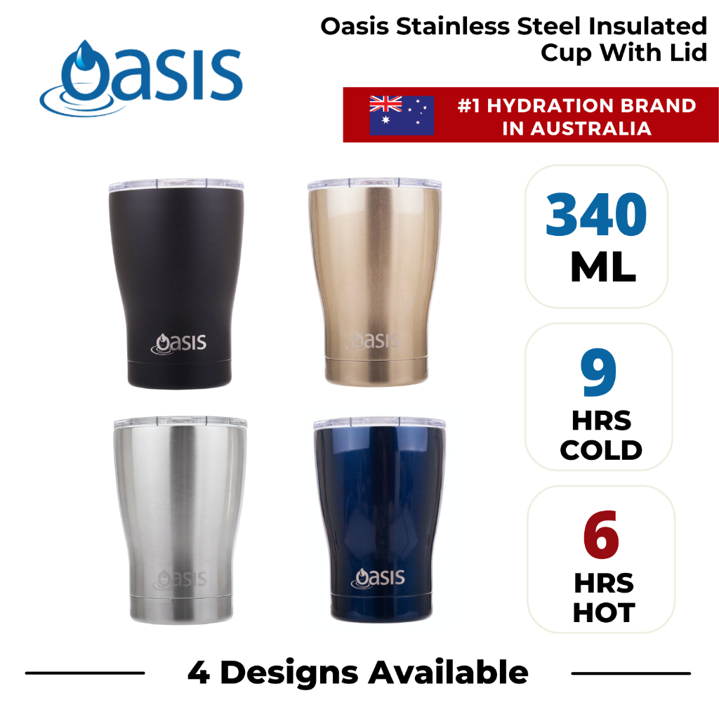 Oasis Stainless Steel Insulated Travel Cup 340ML | Shopee Singapore