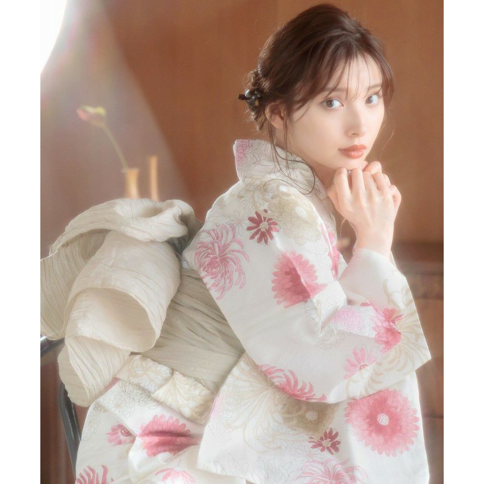 [Summer fantasy romance] 2025 Yukata 5-piece set (yukata, obi, geta, dressing manual, waist ...