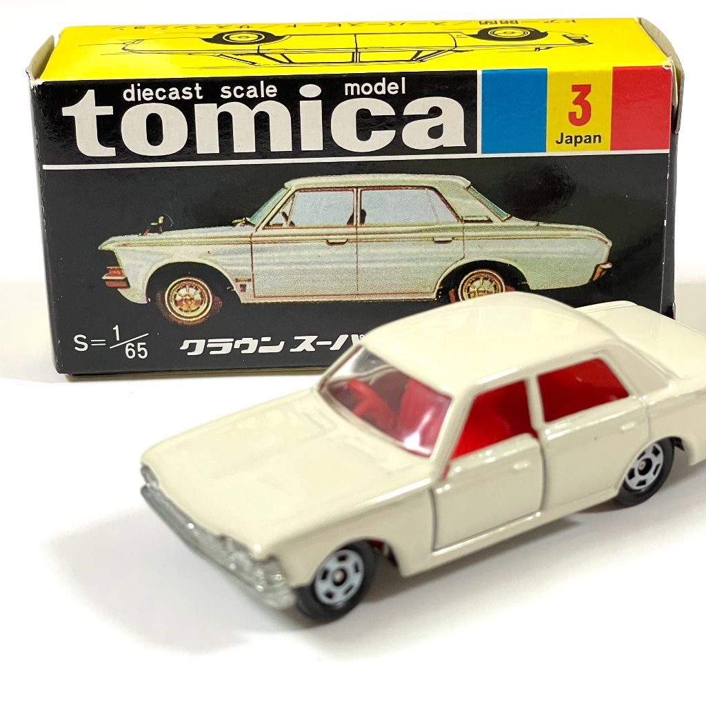 Tomica 3 Toyota Crown Super Deluxe Black Box Mint Diecast Scale Model ...