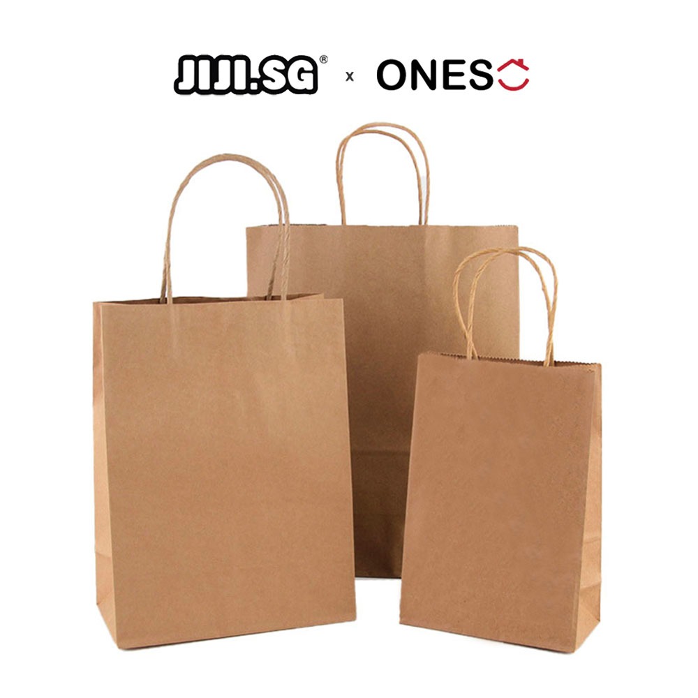 (JIJI.SG x ONES) VERNER Kraft Paper Bag - Gift Bag / Goodie Bag ...