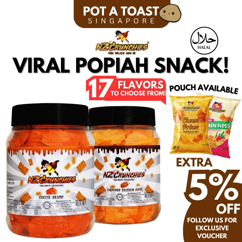 NZ Crunchies Viral Snacks Popiah Cracker HALAL 200g - 13 Flavors ...