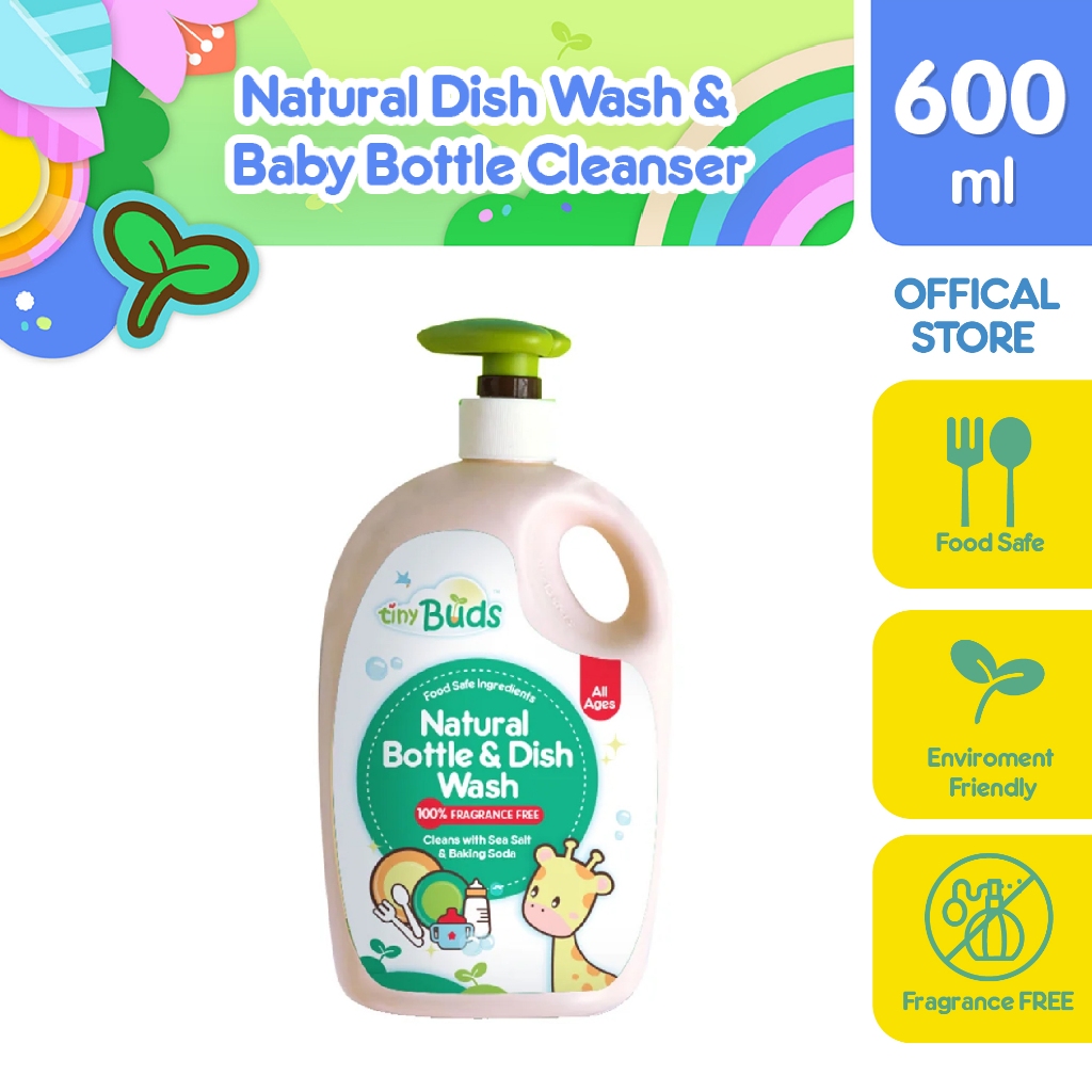 Tiny Buds Natural Dish Wash & Baby Bottle Cleanser 600ml (Fragrance ...