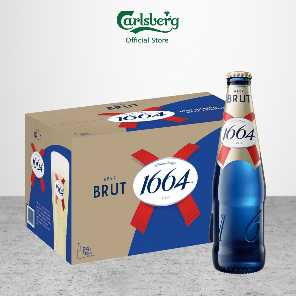 (BBD: Apr 2025) 1664 Brut Beer 325ml Pint (Pack of 24) | Shopee Singapore