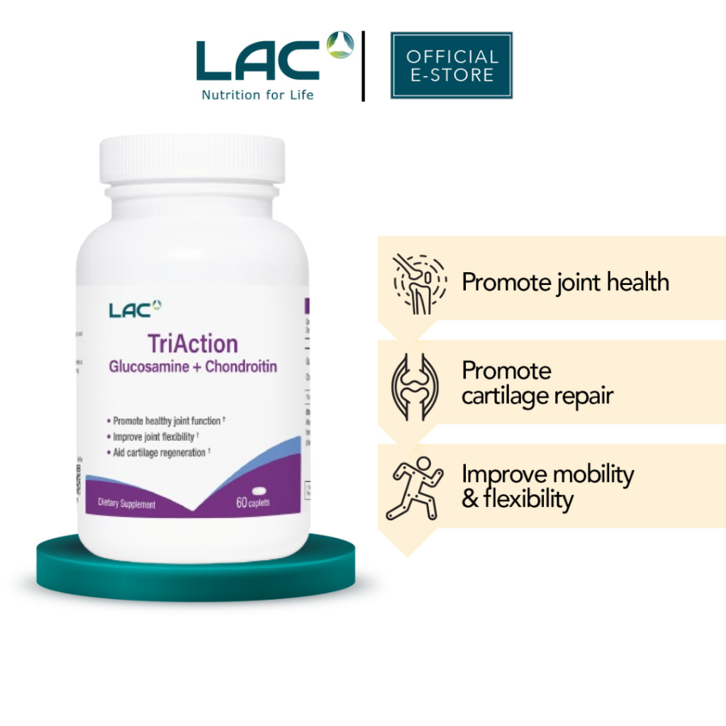 [LAC WELLNESS] TriAction Glucosamine + Chondroitin (60 caplets ...