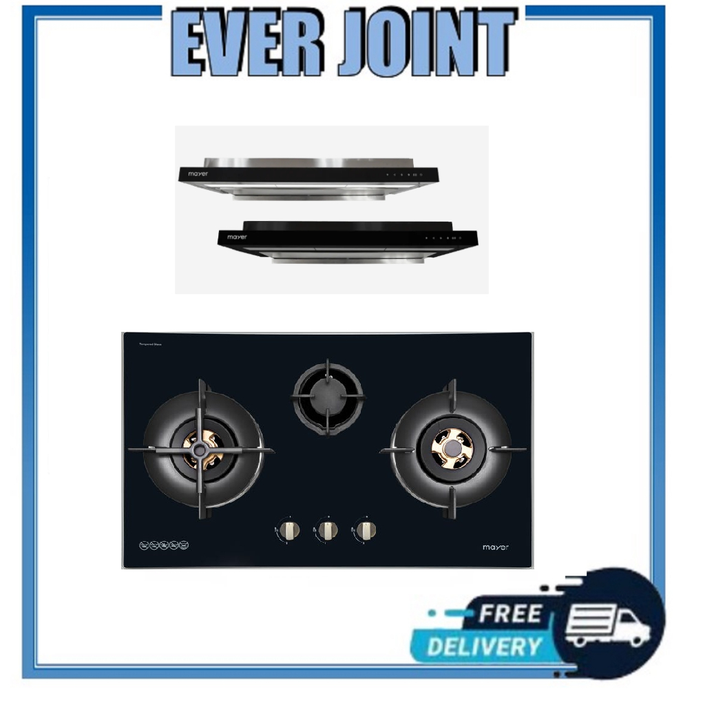 Mayer MMGH8821HI [86cm] 2 Burner Glass Gas Hob & MMSI903OT Semi ...