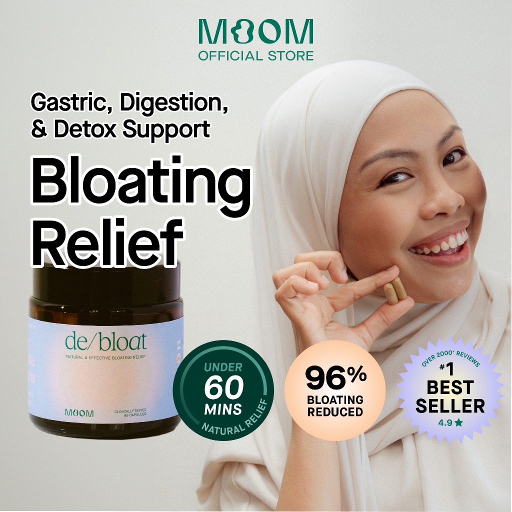 Moom Health™ de/bloat Supplement. Natural Relief For Gut Health ...