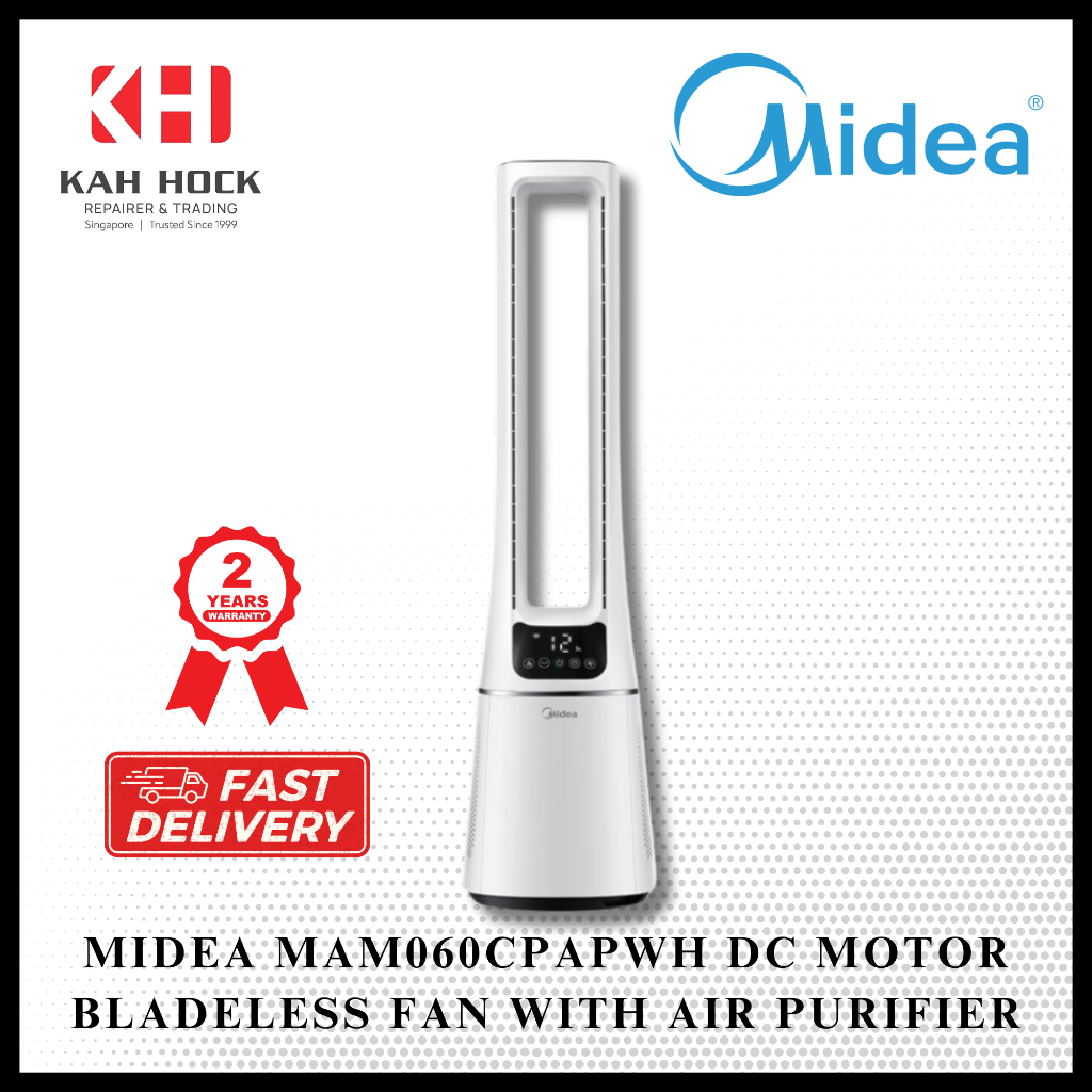 MIDEA MAM060CPAPWH / MAM060CPBPHP DC MOTOR BLADELESS FAN WITH AIR ...