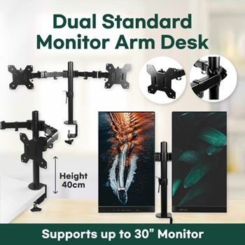 🔥Dual Standard Monitor Arm Desk Mount 🔥 Support UPTO 30 inch Monitor 🔥 ...